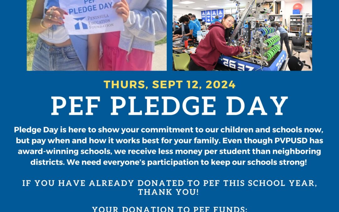 pledge day 2024 - Peninsula Education Foundation